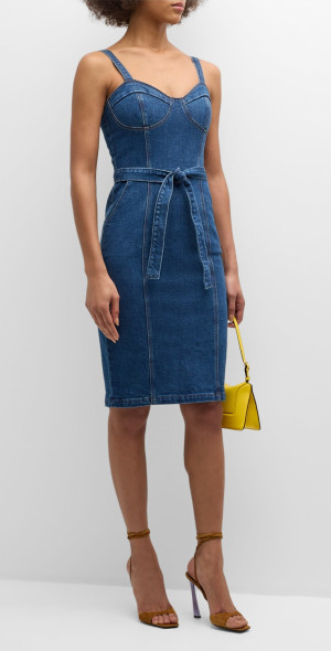 PAIGE - Giulia Denim Midi Dress