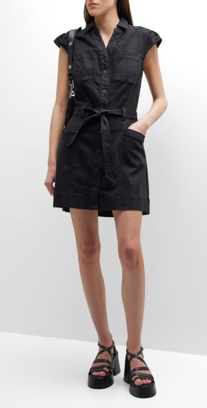PAIGE - Jaxsyn Belted Mini Shirtdress
