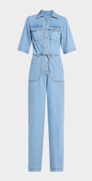 PAIGE - Rumi Wide-Leg Denim Jumpsuit