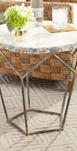 Palecek - Loren Fossilized Clam Side Table