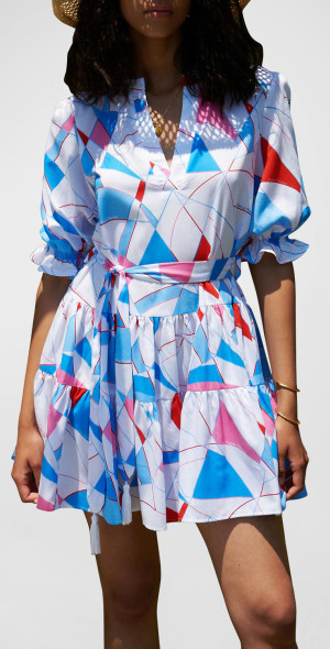 Paolita - Tainted Love Puff-Sleeve Ruffle Mini Dress