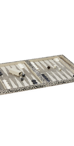 Pigeon and Poodle - Bailey Large Cheetah-Print Backgammon Game Set
