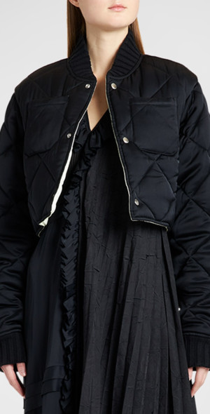Plan C - Crop Quilted Puffer Jacket