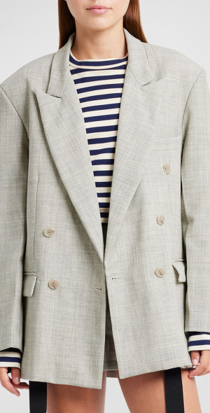 Plan C - Panama Double-Twisted Wool Blazer Jacket