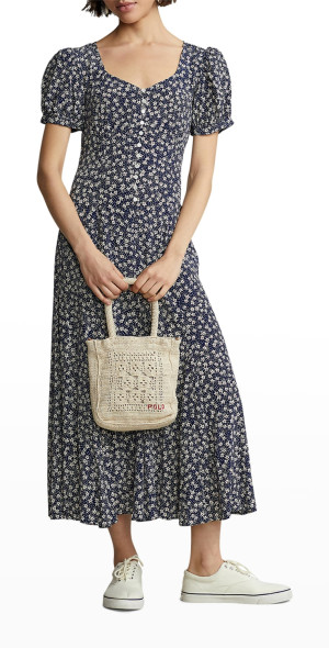Polo Ralph Lauren - Floral-Print Puff-Sleeve Dress