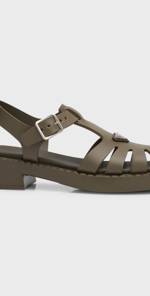 Prada - Soft Cage Vinyl Sandals