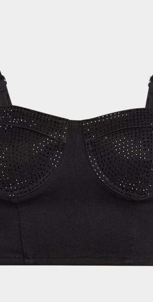 PURPLE - Rhinestone Corset