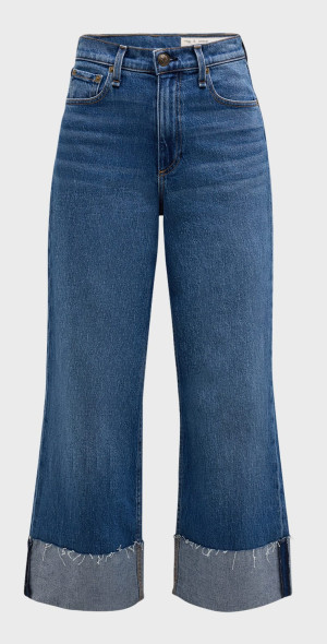 Rag & Bone - Andi Wide-Leg Cuffed Jeans