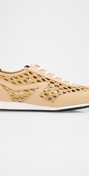 Rag & Bone - Retro Runner Slim Raffia Sneakers