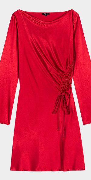 Rails - Alessandra Satin Cowl-Neck Dress