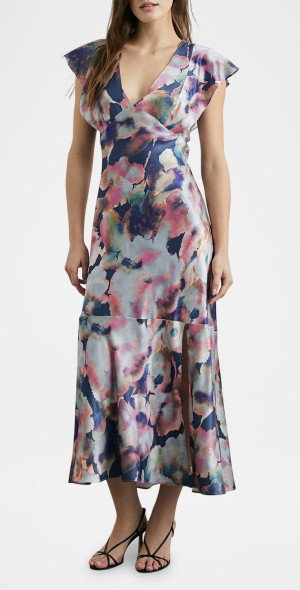 Rails - Dina Floral Satin Crepe Midi Dress