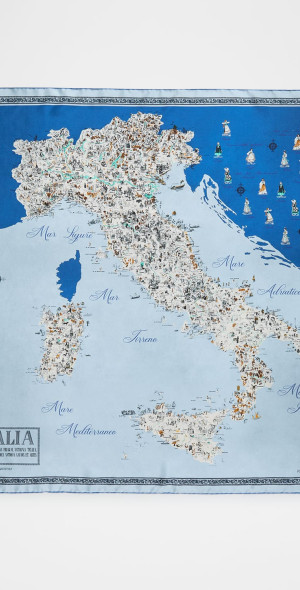 Rani Arabella - Italy Hand-Printed Silk Scarf