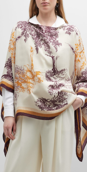 Rani Arabella - Tree Cashmere-Blend Poncho