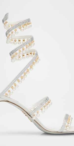 Rene Caovilla - Chandelier Snake-Wrap Cocktail Sandals