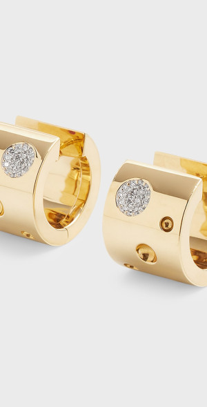 Roberto Coin - Pois Moi Luna 18k Gold Huggie Hoop Earrings