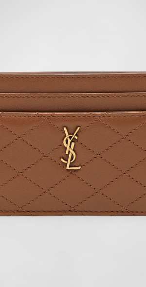 Saint Laurent - Gaby YSL Card Case in Quilted Leather