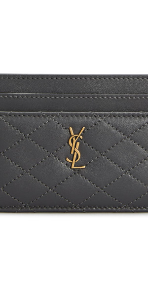 Saint Laurent - Gaby YSL Quilted Lambskin Card Case