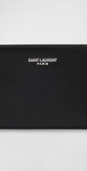 Saint Laurent - Men's Logo Leather Bifold Wallet