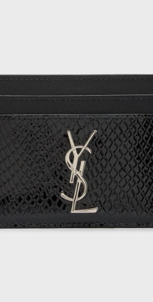 Saint Laurent - YSL Python-Embossed Leather Card Holder