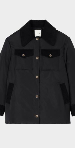 Sandro - Ronald Corduroy Paneled Puffer Jacket