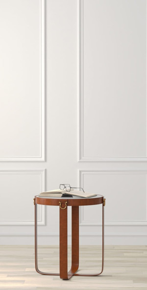 Sarreid - Leather Harness Side Table
