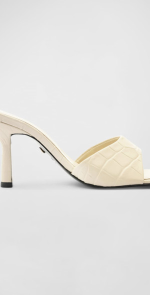 Schutz - Posseni Croco Stiletto Slide Sandals