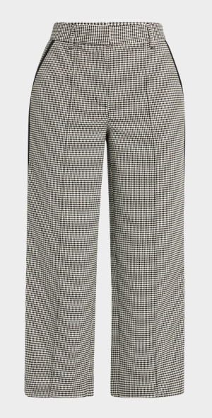 SIMKHAI - Miki Cropped Micro-Check Pants