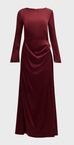 SIMKHAI - Qiana Draped Satin Gown
