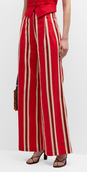 SIMONMILLER - Bloo High-Waist Wide-Leg Linen Pants