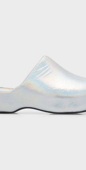 SIMONMILLER - Bubble Vegan Metallic Slide Clogs