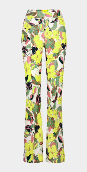 Smythe - Citrus Cabana Patch Pocket Pintuck Trousers