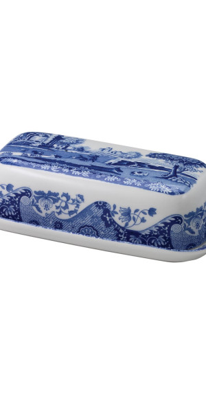 Spode - Blue Italian Covered Butter Dish
