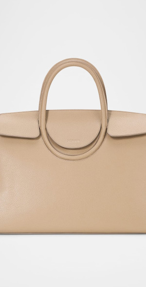 STAUD - Maude Fold-Over Flap Leather Top-Handle Bag