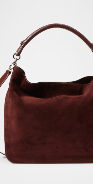 STAUD - Perry Mixed Leather Hobo Bag