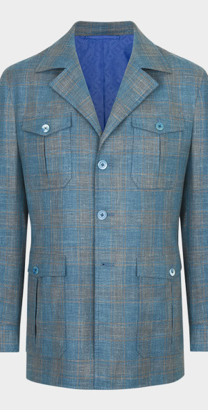 Stefano Ricci - Men's Plaid Four-Pocket Field Jacket