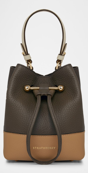 STRATHBERRY - Osette Tri Drawstring Leather Crossbody Bag