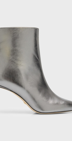 Stuart Weitzman - Stuart Metallic Stiletto Ankle Booties