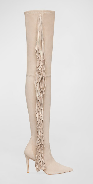 Stuart Weitzman - Ultrastuart Over-The-Knee Suede Fringe Boots
