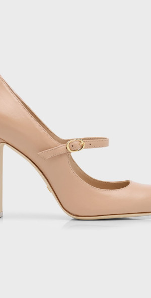 Stuart Weitzman - Vida Leather Mary Jane Pumps