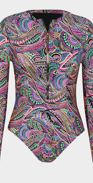 Sunshine 79 - Disco Rashguard One-Piece Swimsuit