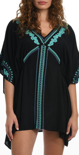 Sunshine 79 - Short Embroidered Caftan Dress