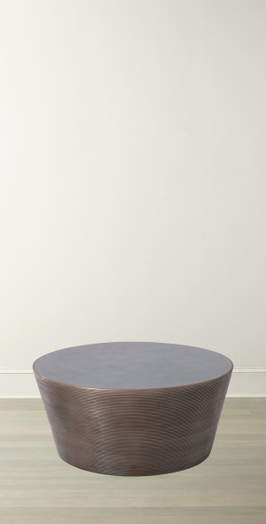 The Phillips Collection - Kono Bronze Finish Concrete Top Coffee Table