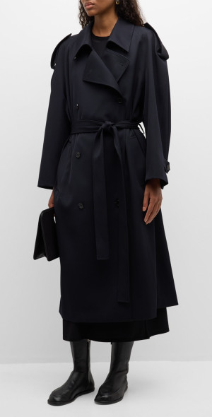 THE ROW - Denver Belted Wool Trench Coat