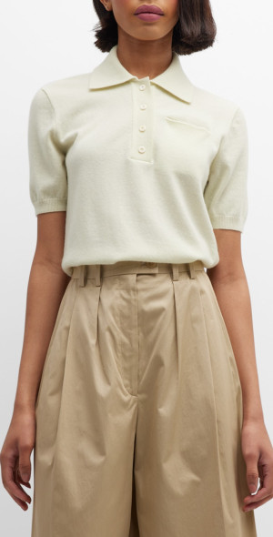 THE ROW - Olin Cashmere Polo Top