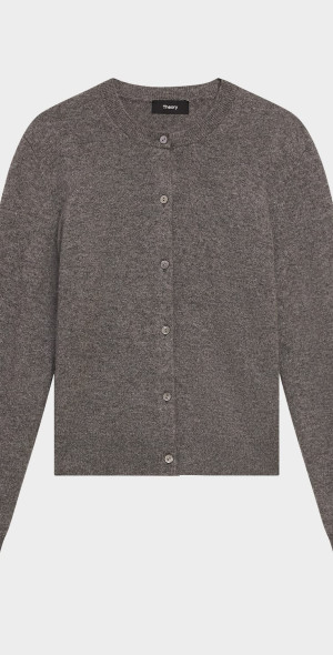Theory - Cashmere Cropped Cardigan Sweater