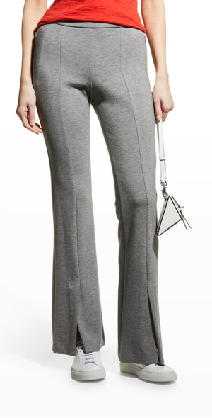 Theory - Demitria Flare Double-Knit Vented Pants