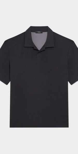Theory - Men's Double-Layer Jersey Johnny Collar Polo Shirt