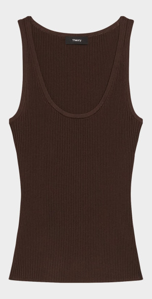 Theory - Scoop-Neck Ribbed Tank Top