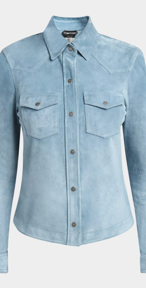 TOM FORD - Button Down Suede Top