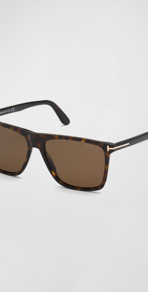 TOM FORD - Men's Fletcher Polarized Square Acetate Sunglasses